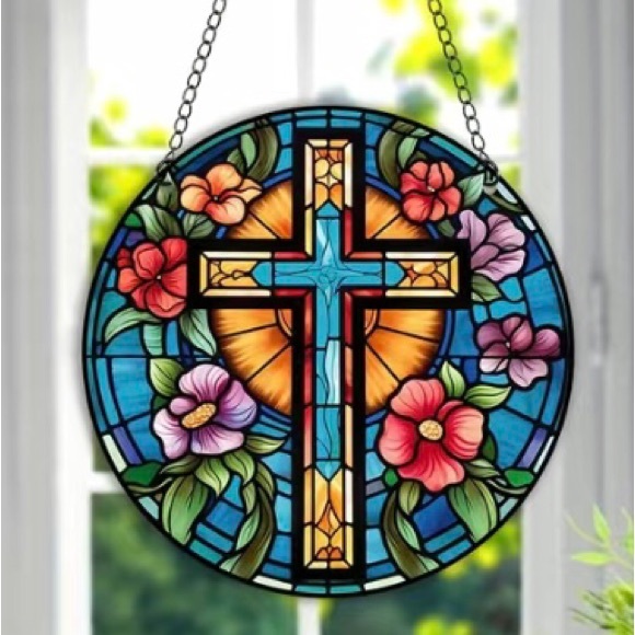 Unbranded | Accents | Large Holy Cross Suncatcher To Hang In Windows In ...